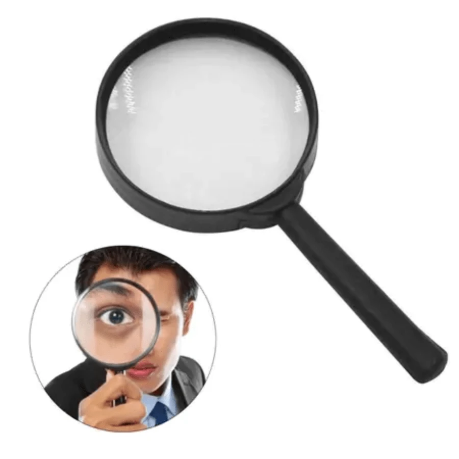 Handheld Magnifying Glass Lens Magnifier 10x Magnification - 100mm ...