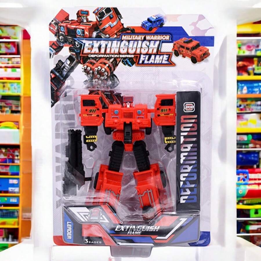 Transformer Extinguish Flame Robot - 2 In 1 Toy! From Robot To 911 ...