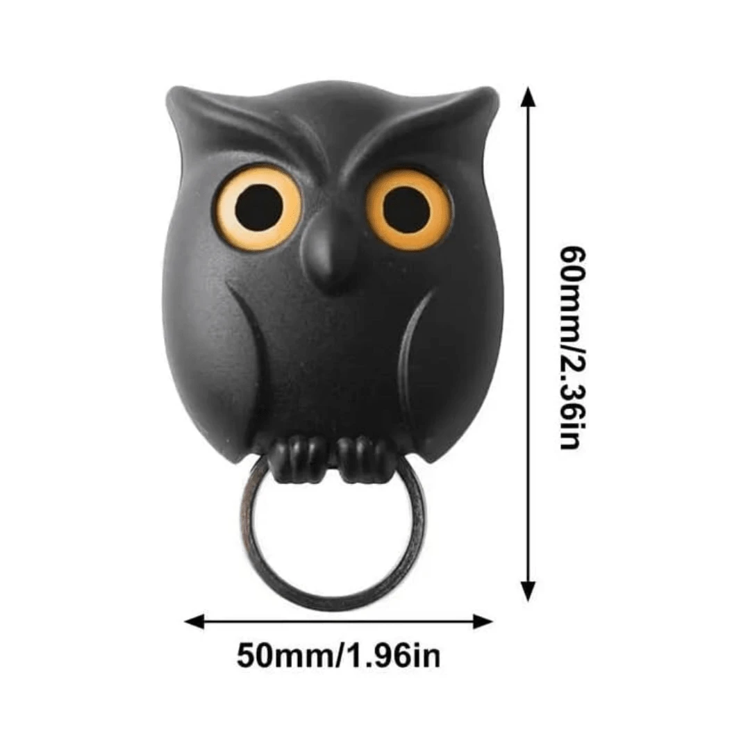 LIXUN Owl Design Magnetic Key Holder, Cute Owl Style Key Rack, Wall ...
