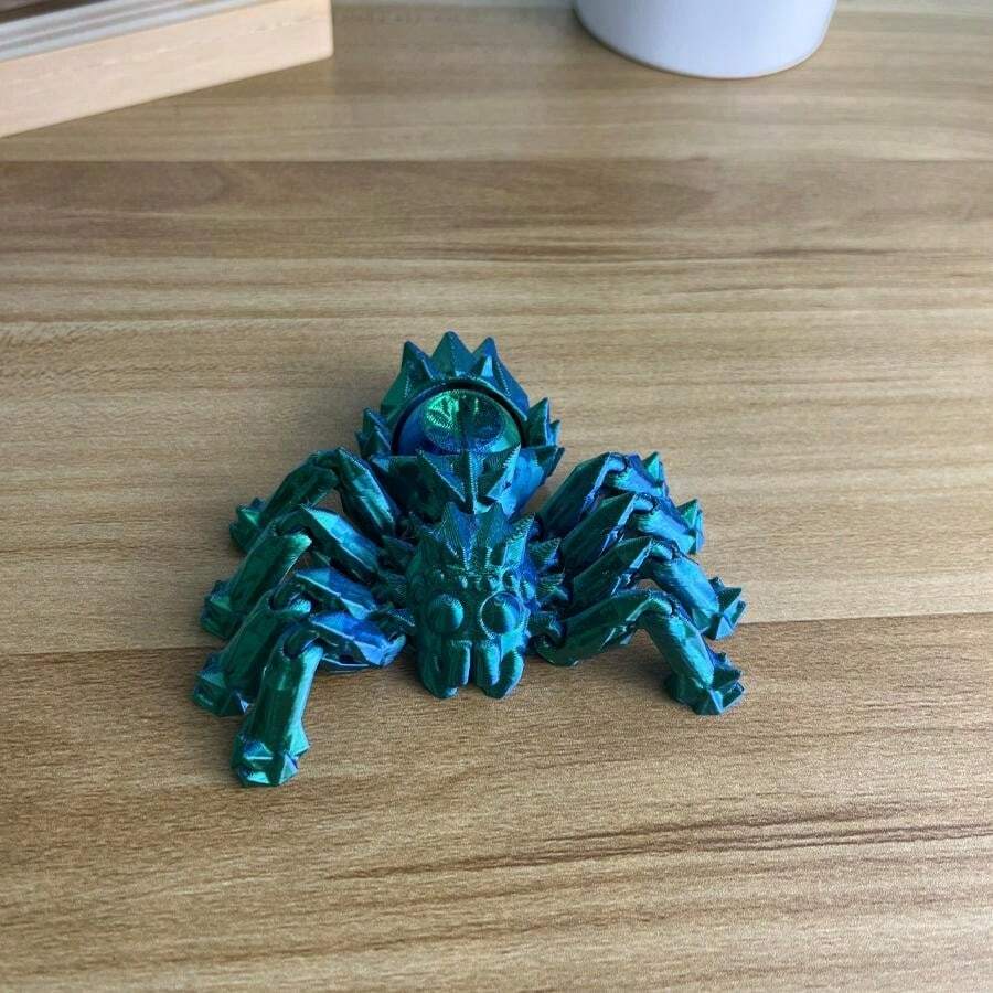 Flexible 3D Printed Articulated Spider Sculpture, Poseable Jointed ...