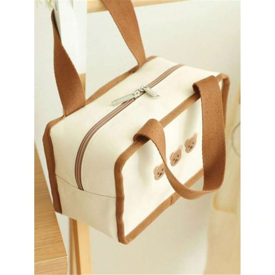 New 2024 Korean Ins Style Embroidered Teddy Bear Mom Bags, Light ...