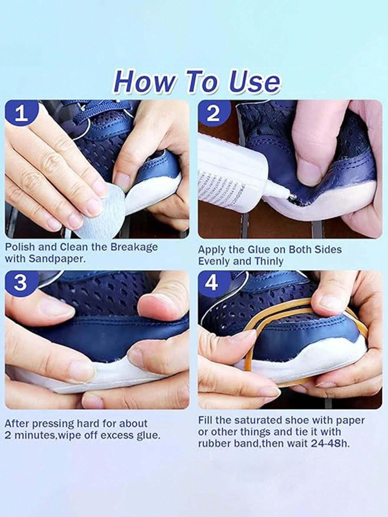 Shoe Glue Sole Repair, Slow-Drying Transparent Shoe Repair Glue Kit ...