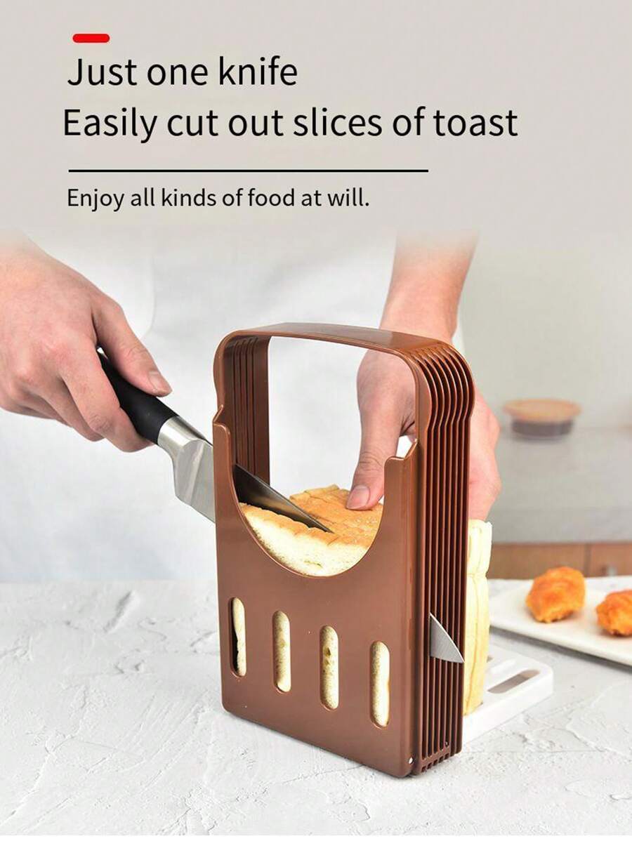 Bread Slicer, Toast Cutter Divider, Foldable Slicing Rack, Baking Tool ...