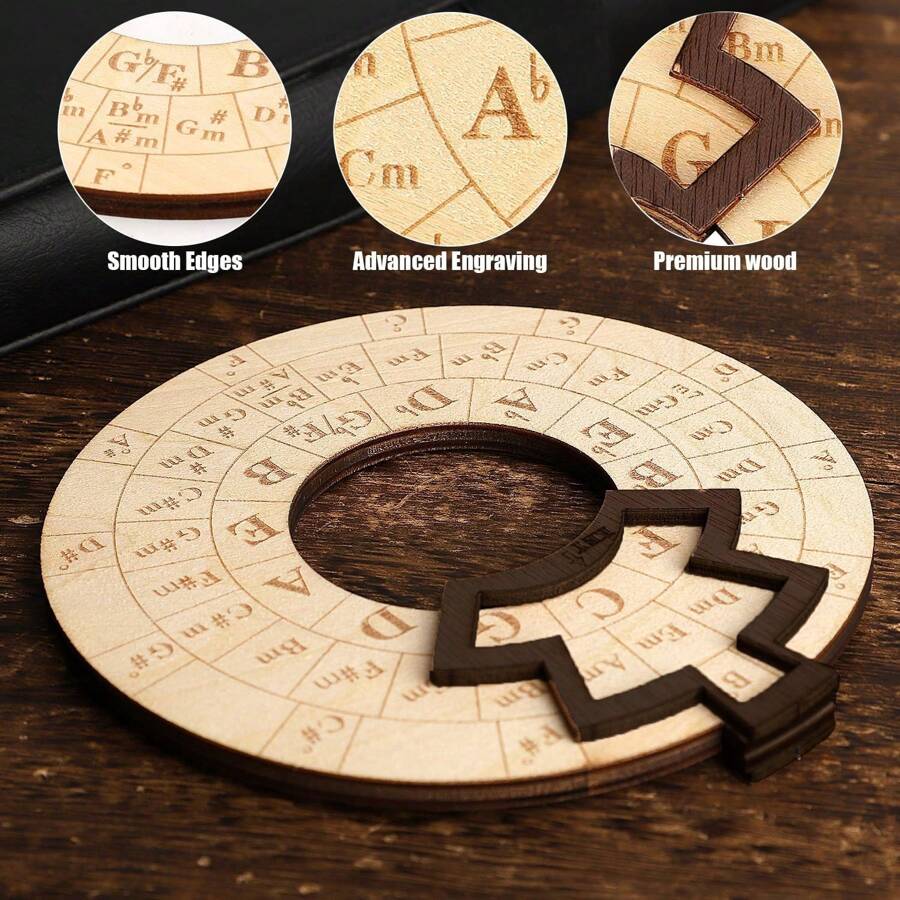 Wooden Melody Tool, Round Melody Chord Tool Music Transpose Accessories ...