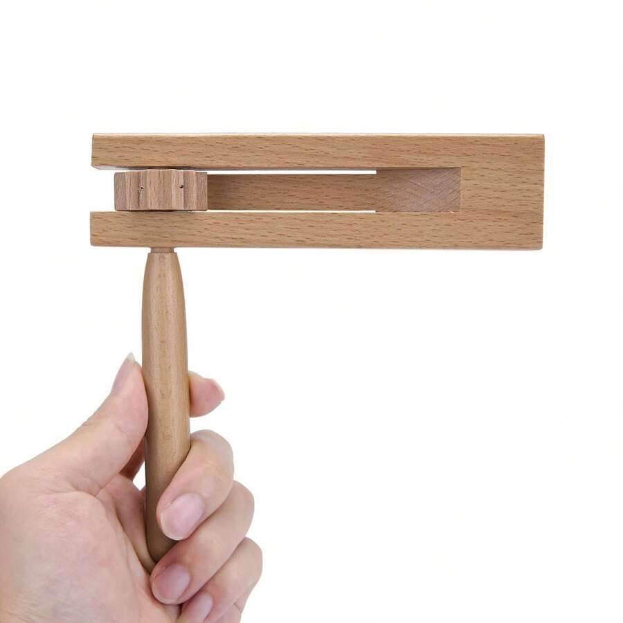 Solid Beech Wood Traditional Matraca Toy - Wooden Spinning Rattle ...