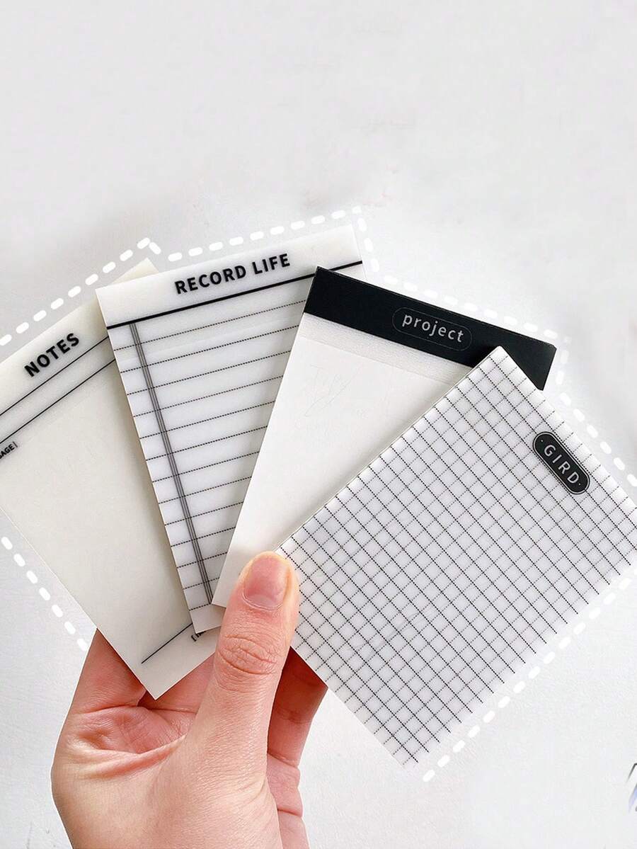 4 Styles Of White Posted It Notes, Sticky Notes,Memo Pads,Children's ...