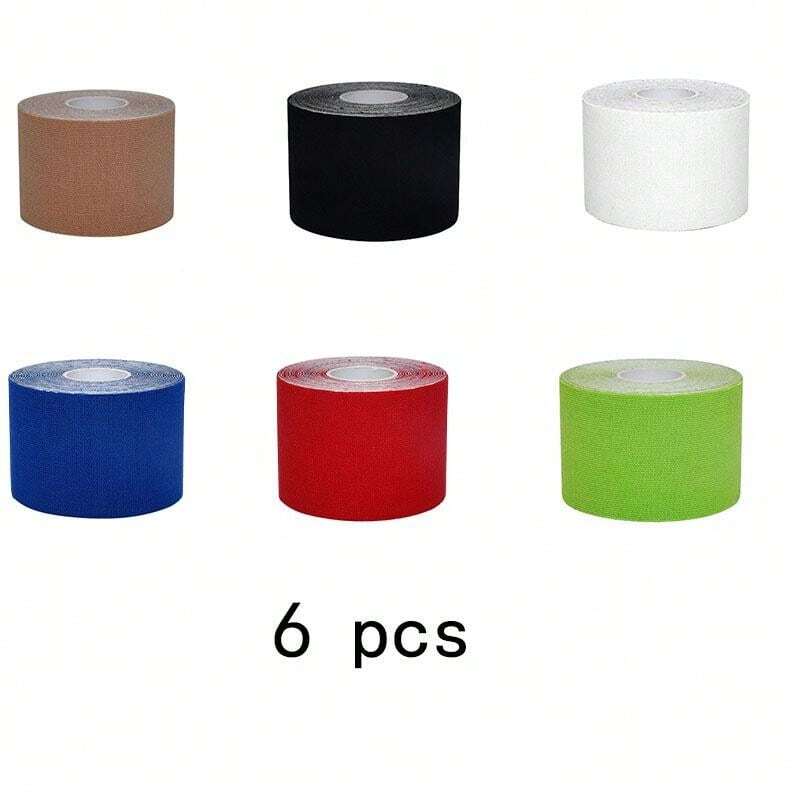 6 Rolls Elastic Sports Protection Tape, Kinesio Taping Muscle Pain ...