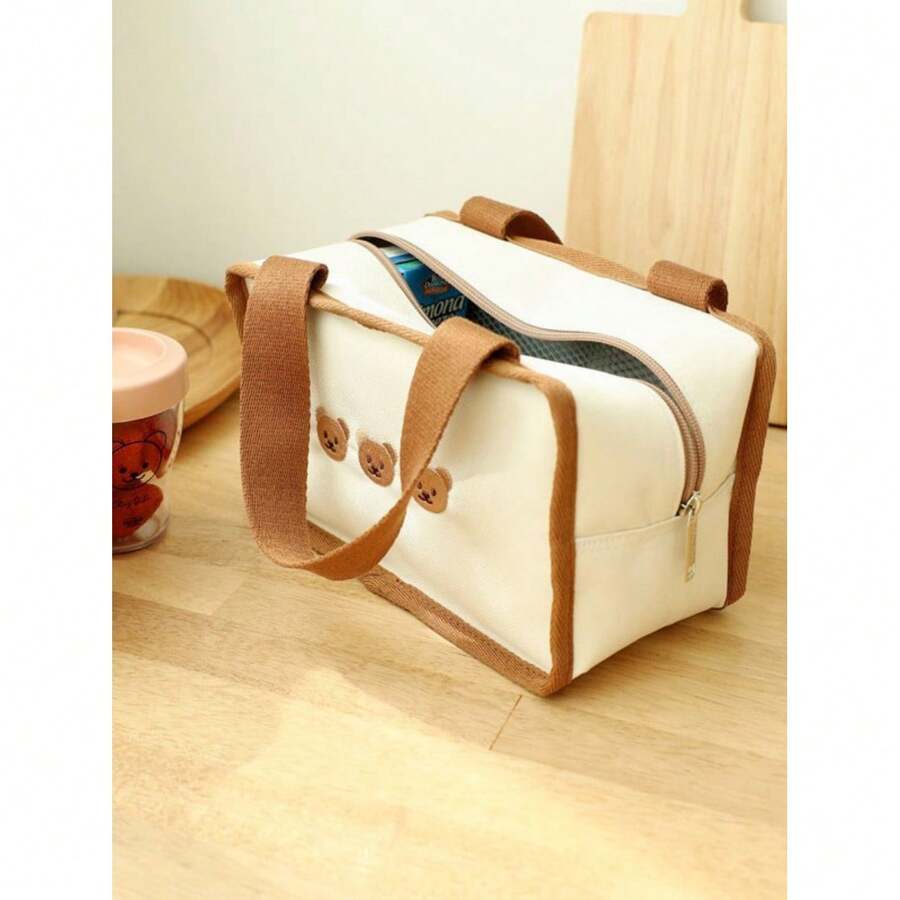 New 2024 Korean Ins Style Embroidered Teddy Bear Mom Bags, Light ...