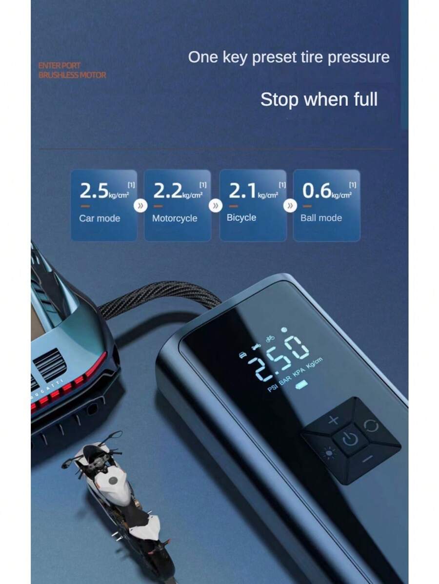 SUITU Car Inflatable Pump, Digital Display, Mini Volume, Quick ...