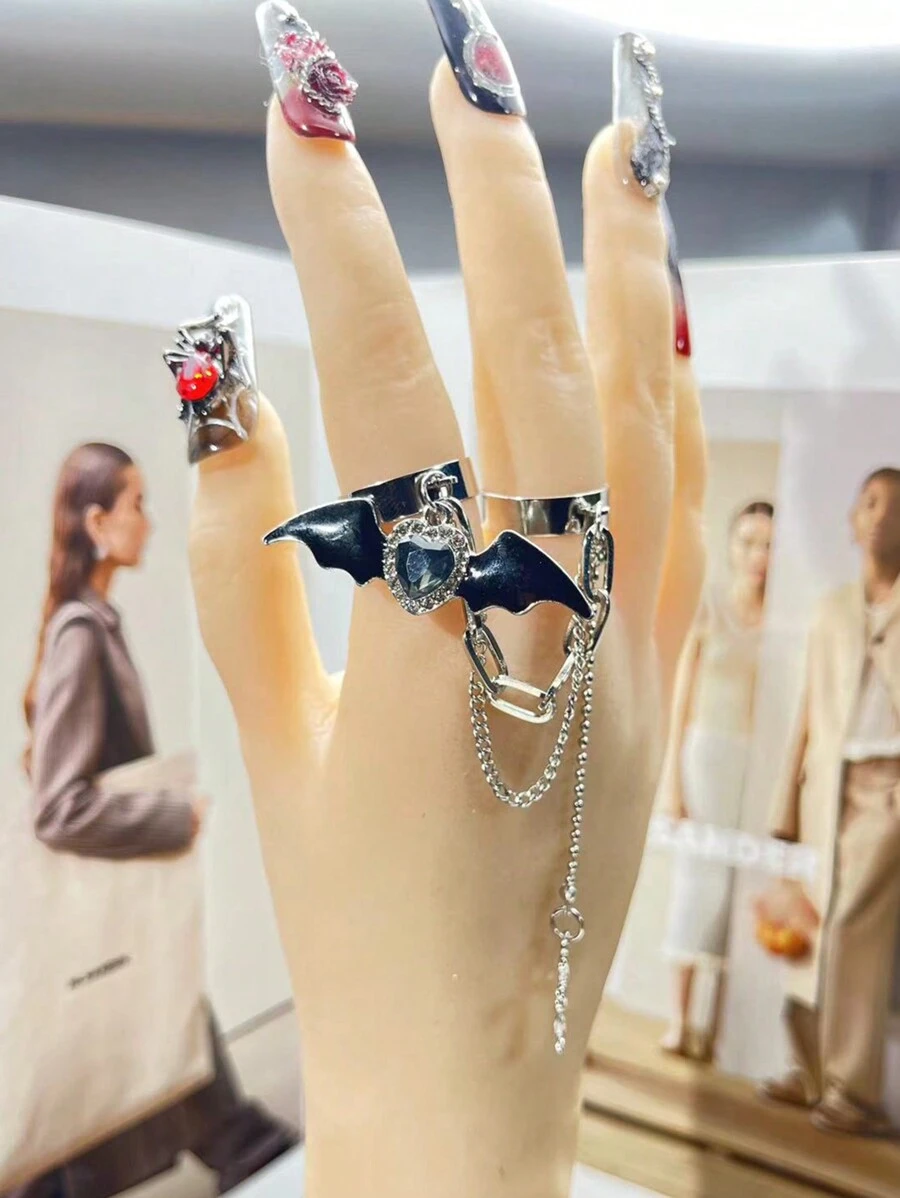 Black Sweet & Cool Cross Ring, Landmine Style, Alternative Gothic ...