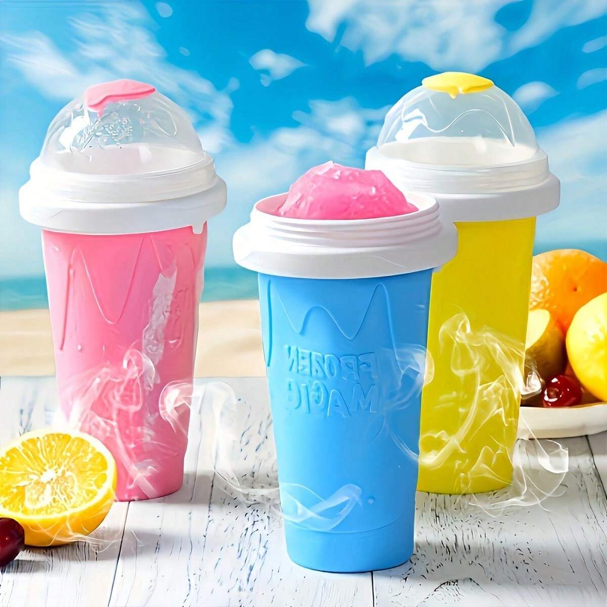 Homemade Smoothie Cup Can Be Squeezed Into An Ice Cup And Refrigerated ...