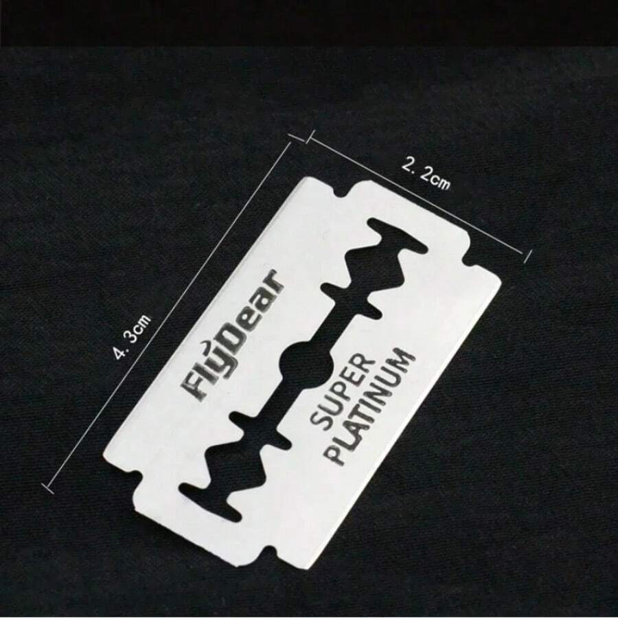 100PCS Stainless Steel Material Durable Barber Shaving Blade Double ...