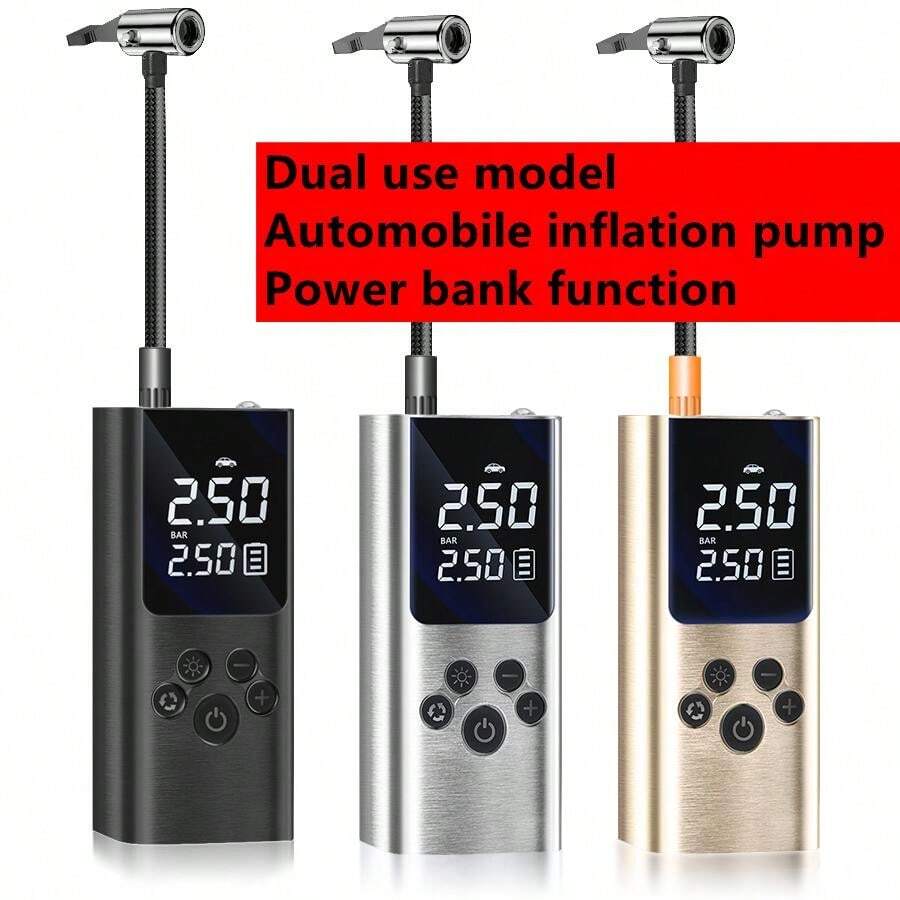 Multi Cylinder Inflation Pump Digital Display Wireless Portable SUV Car ...