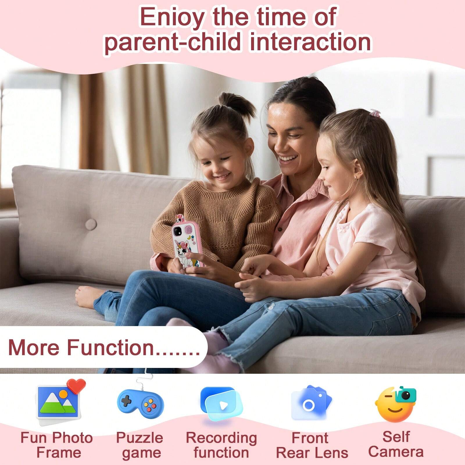 Kids Smart Phone For Girls, Christmas Birthday Gifts For Girls Age 6-12 ...