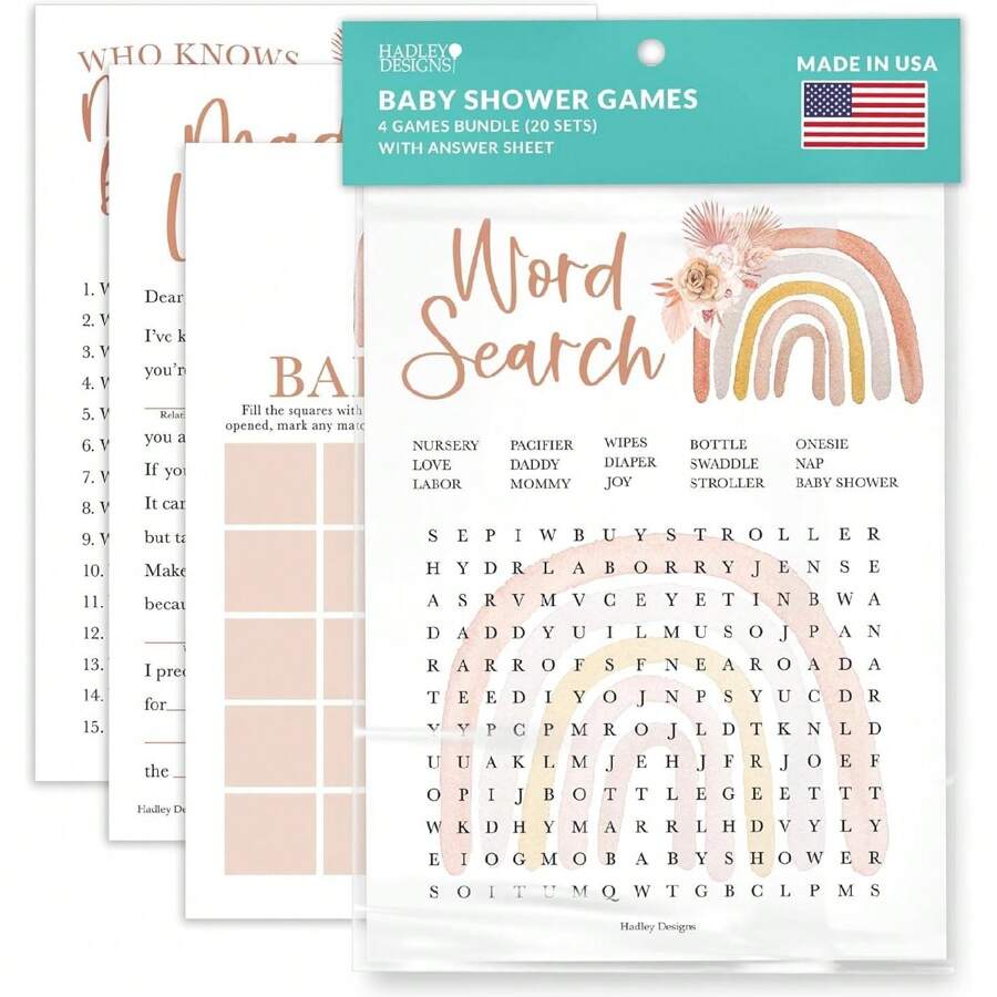 Boho Word Search | Advice | Mad Libs | Who Knows Mommy Best | 40 Baby ...