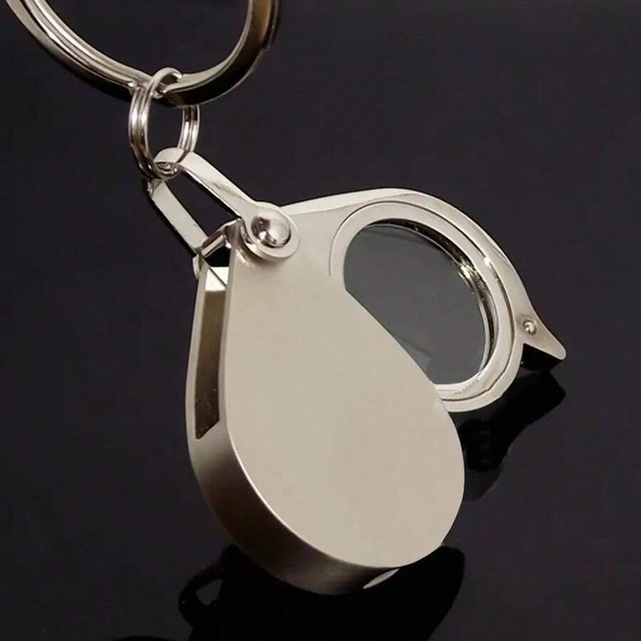 30X Magnifying Glass Keychain - Portable Folding Pocket Magnifier With ...