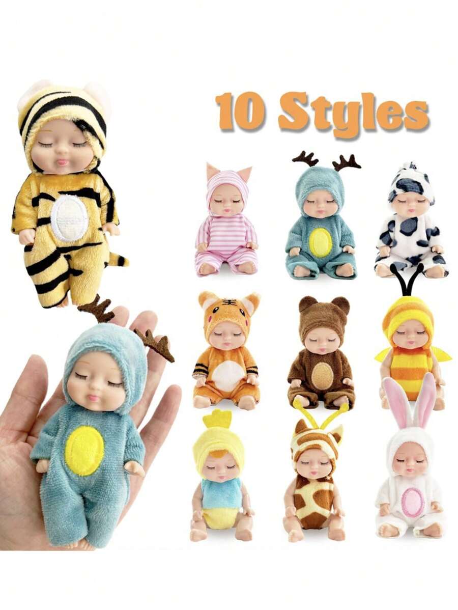 Poupée reborn endormie, poupée miniature réaliste en peluche, poupées princesses pour filles ...