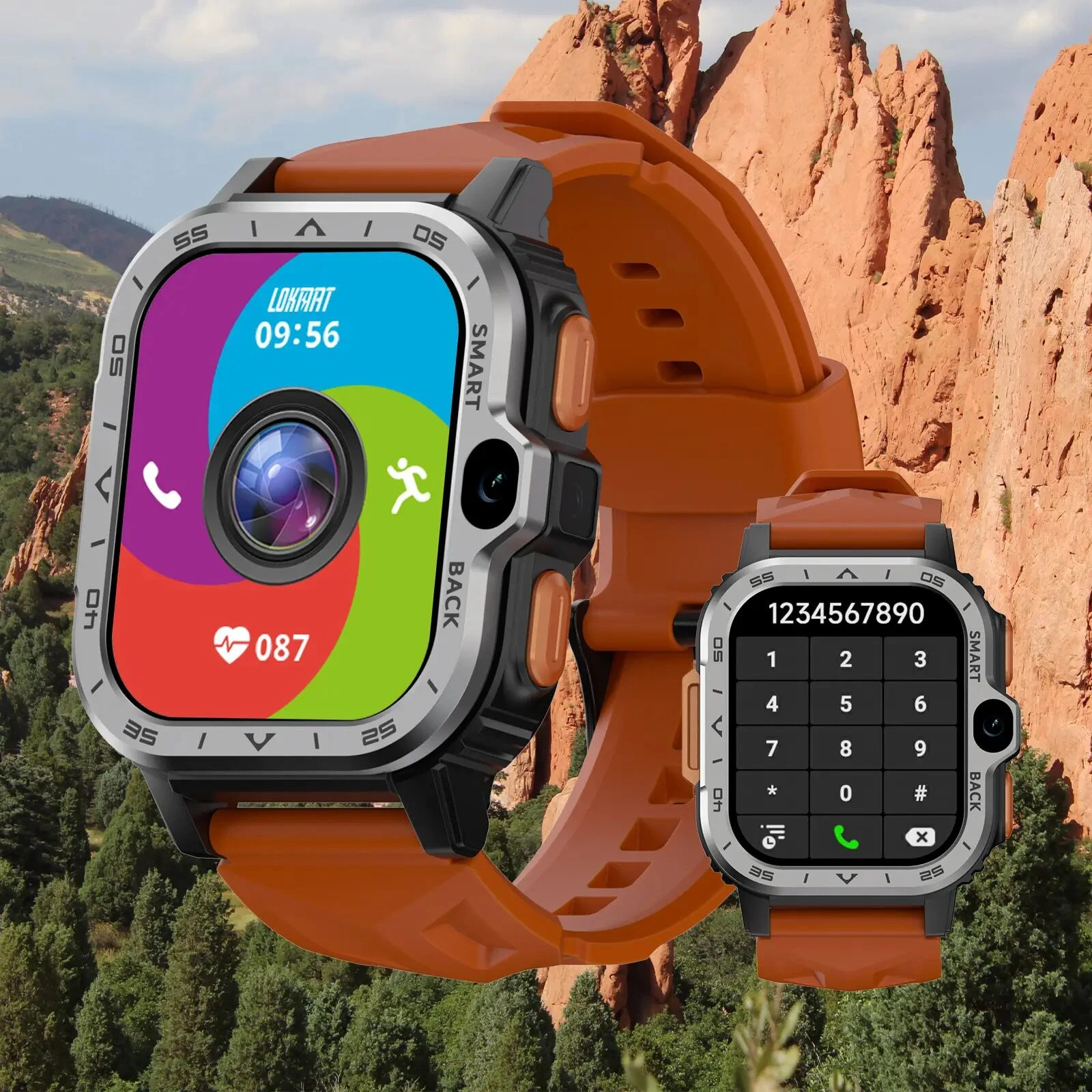 LOKMAT LOKMAT APPLLP 4 MAX Smartwatch mit 2,02 Zoll großem Bildschirm ...