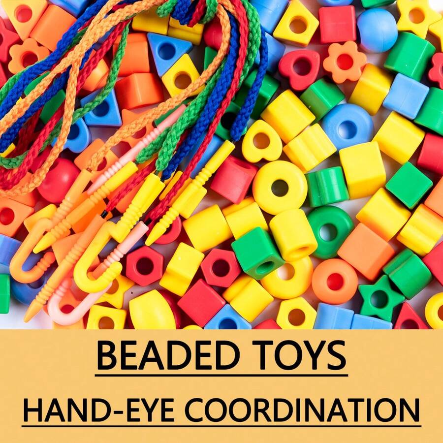 Kids Educational Beading Threading Toys, Fine Motor Skills Training ...