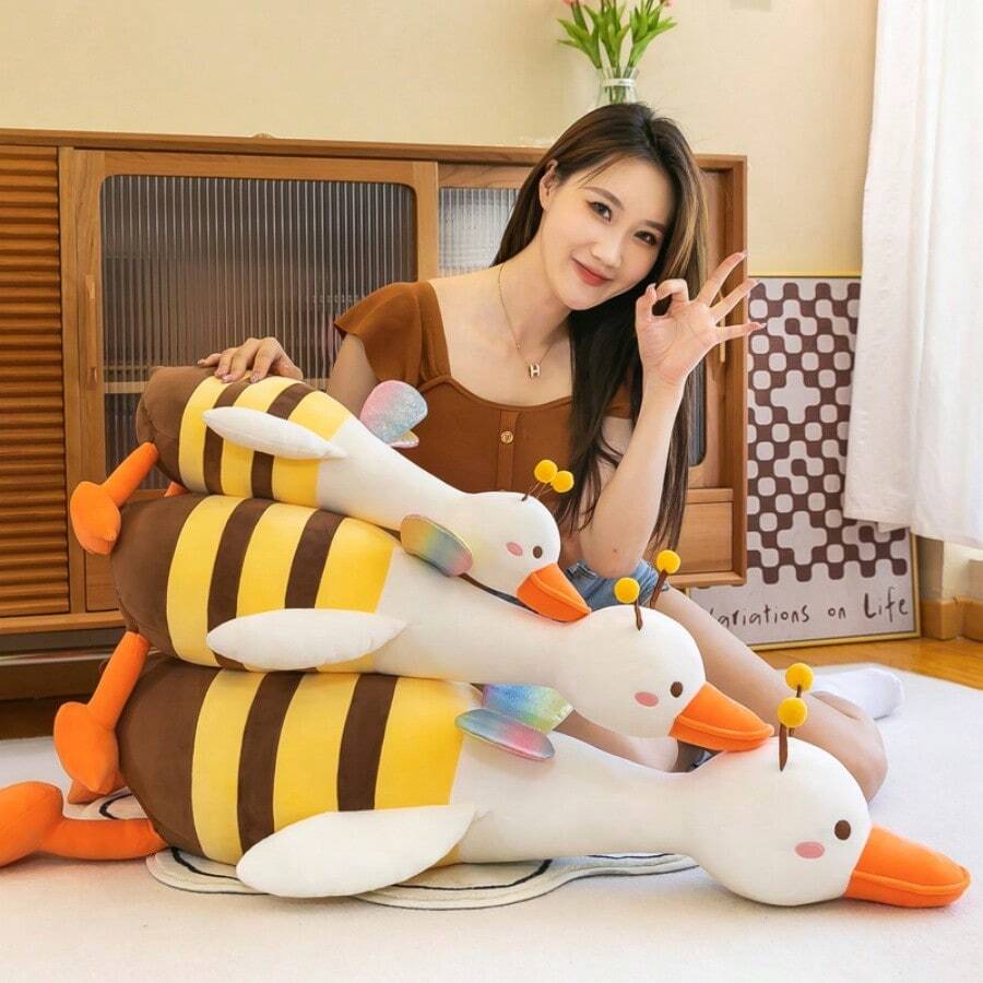 Funny Transformable Plush Doll Swan Doll Soft Body Stuffed Plushie ...