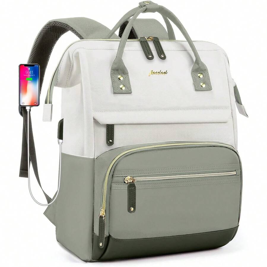 Women Laptop Backpack Work Bag - Fits 15.6 Inch With Laptop Compartment ...