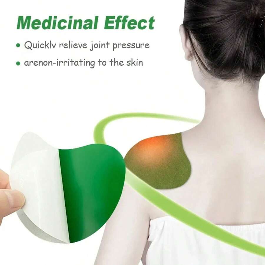 40 Peças Adesivos de Ombros com Moxa, Adesivo Autotérmico de Moxa ...