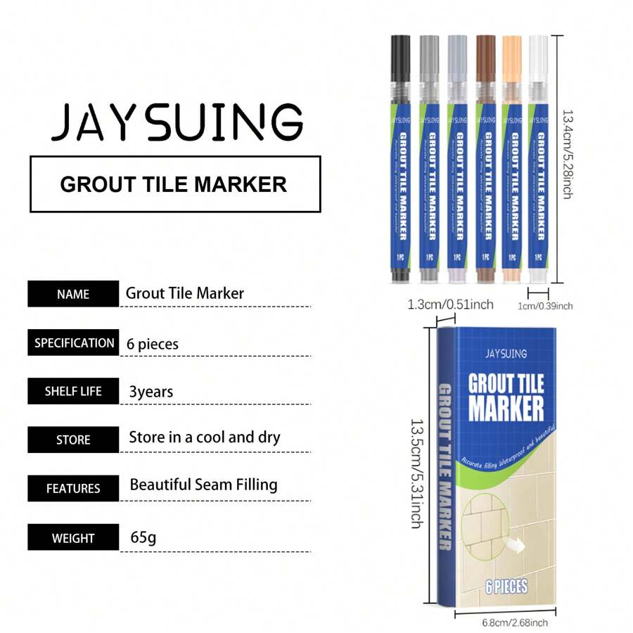Tile Grout Pen, Easy To Use Home Grout Pen Quickly Covers Stubborn ...