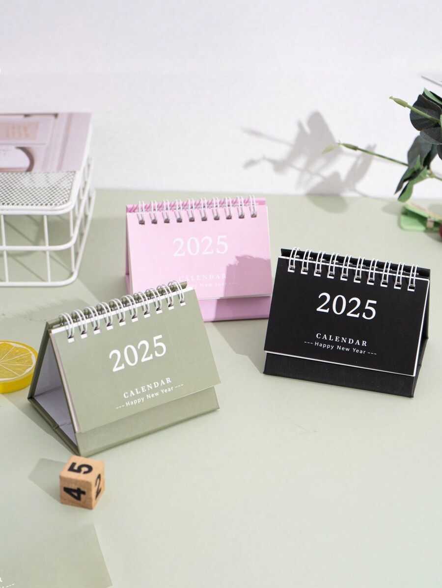 1pc 2025 Mini Desktop Calendar Creative Notepad Ornament, Cute Simple ...