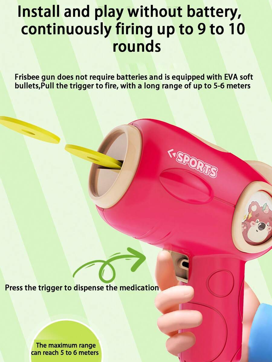 Handheld UFO Gun Bear Outdoor Shooting Gun UFO Flying Disc Interaction ...