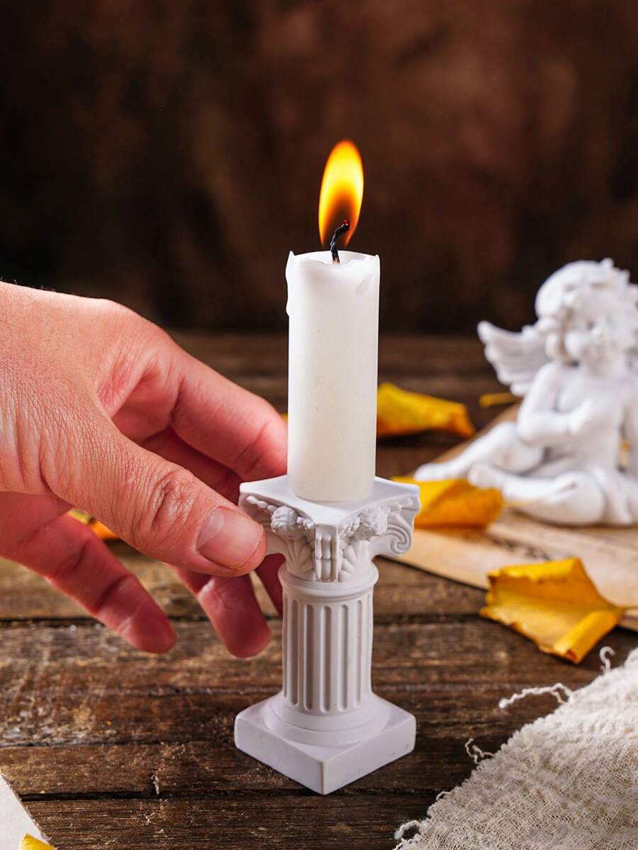 Roman Column Candle Holders, Plastic Greek Pillar Candlesticks For ...