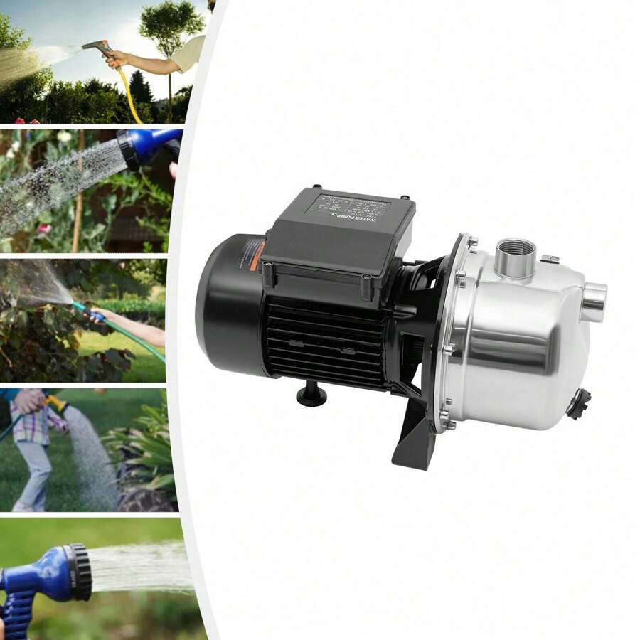 SHZICMY 1.5HP Shallow Well Pump Garden Jet Pump Garden Lawn Irrigation ...