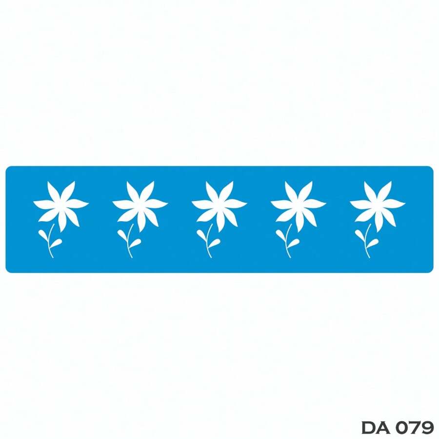 Stencil 5 X 20 Floral Strip DA079 Hollow Mold For Painting On Fabric ...
