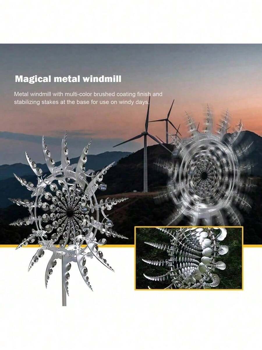 Unique And Magical Metal Windmill Dual Direction Rotating Outdoor Wind ...