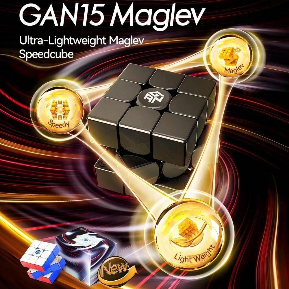 GAN15 Maglev UV 3x3 Magnetic Magic Cube Professional 3x3x3 Speed Puzzle ...