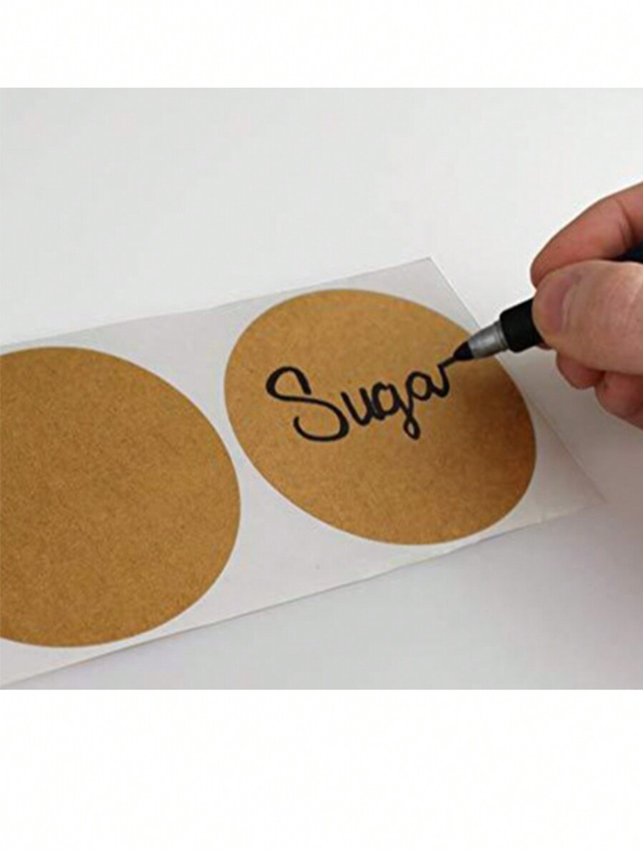 500 pezzi, etichette adesive rotonde in carta kraft da 5x5 cm, adesivi ...