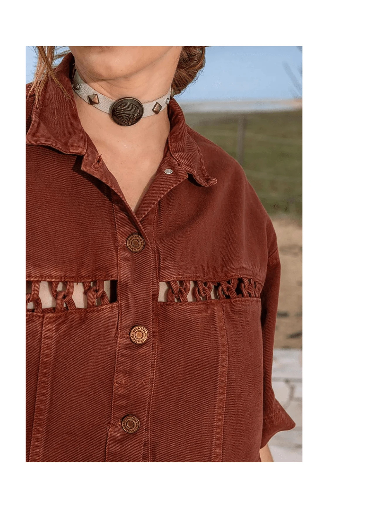 Women's Interlaced Over Cropped Twill Shirt Ana Castela for Sale ...