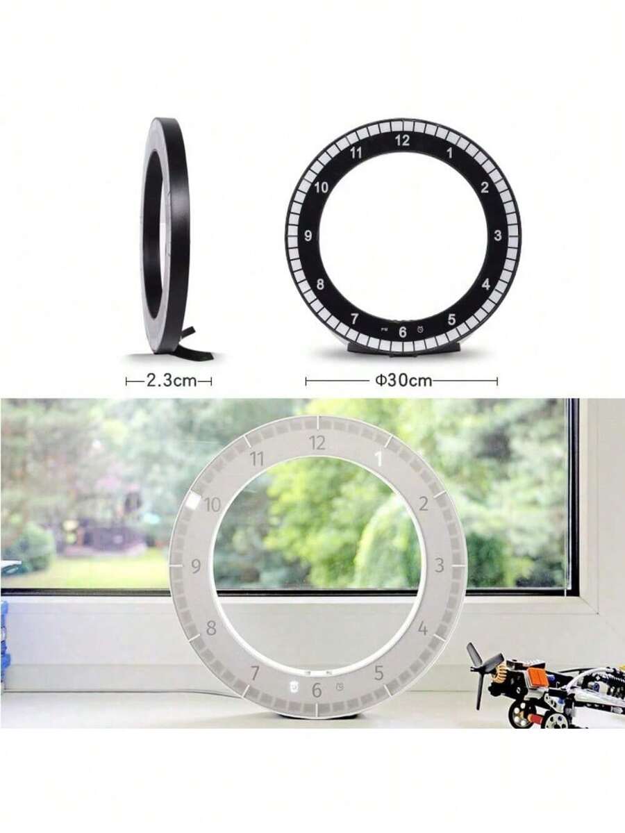 Digital Wall Clock Dual-Use Dimming Digital Circular Photoreceptive ...