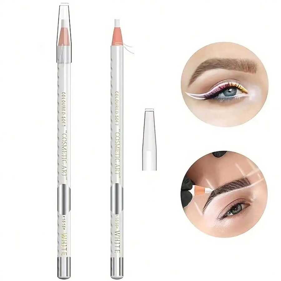 Microblading White Eyebrow Pencil, Waterproof And Smudge-Proof Eyebrow ...
