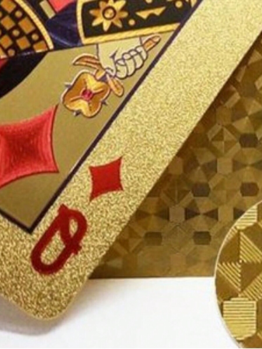 7 Pcs Set Playing Card Deck 24K Gold Waterproof Promotion | SHEIN USA