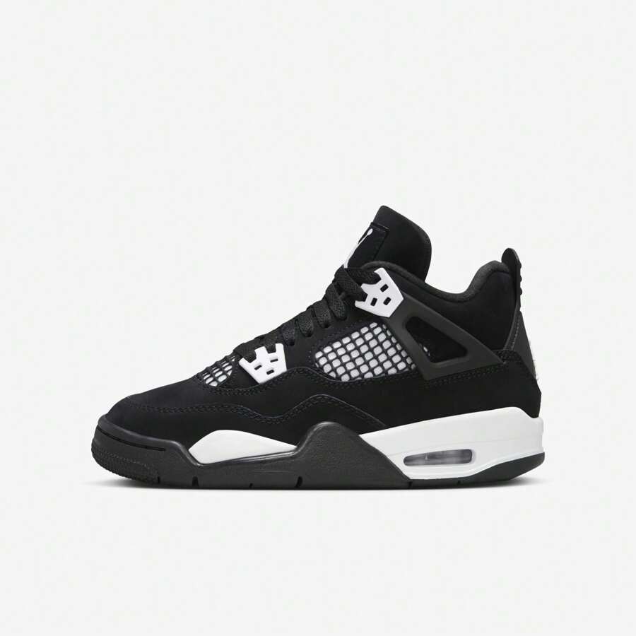 (GS) Air Jordan 4 Retro 'White Thunder' Black/White (2024) FQ8213-001 ...
