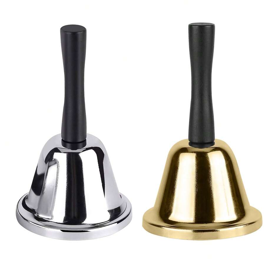 Loud Hand Bell, Silver Steel Hand Bells For Adults, Dinner Bells For ...