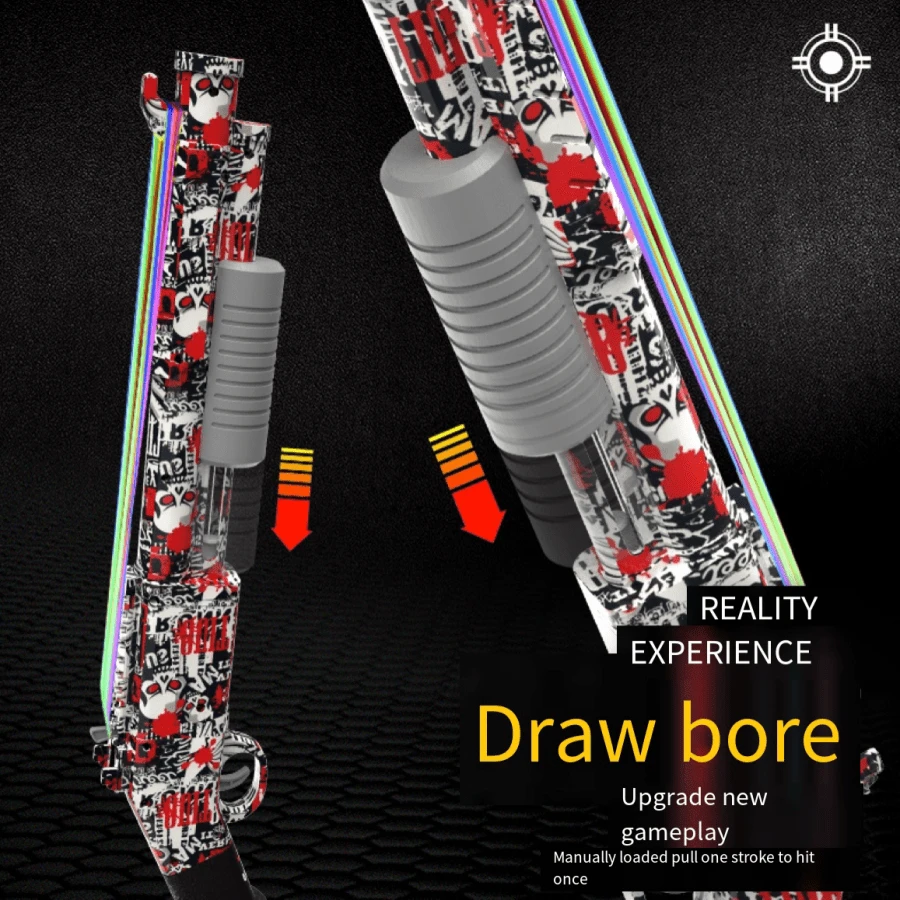 Kids Rubber Band Rapid Firing Gun Toy, Children Soft Bullet Repeatable ...