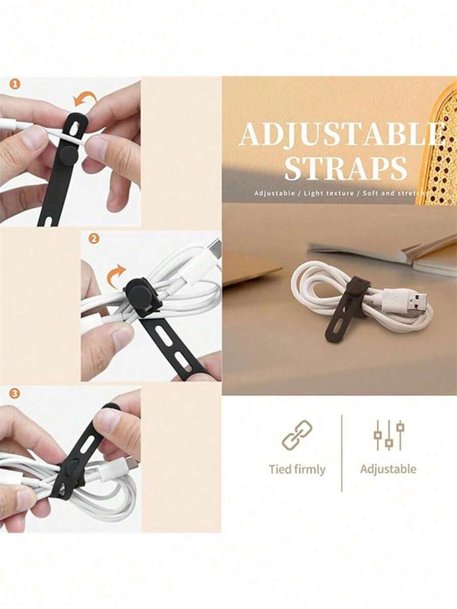 10pcs Cable Management Kit - Reusable, Adjustable, And Multipurpose ...