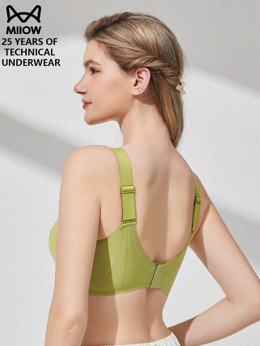 MIIOW MIIOW Seamless Bra For Women, Thin Jelly Underwire Push Up No Sagging Breathable Backless ...