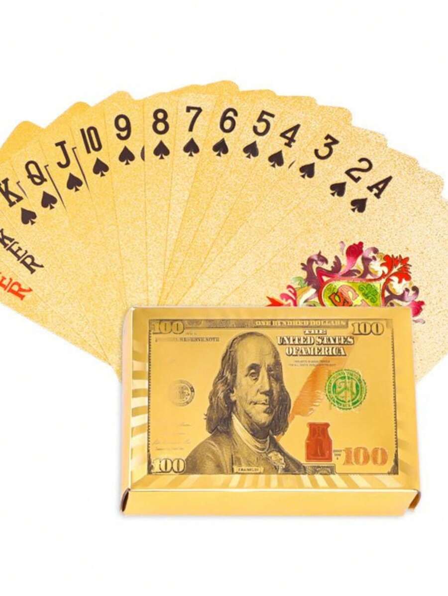 7 Pcs Set Playing Card Deck 24K Gold Waterproof Promotion | SHEIN USA