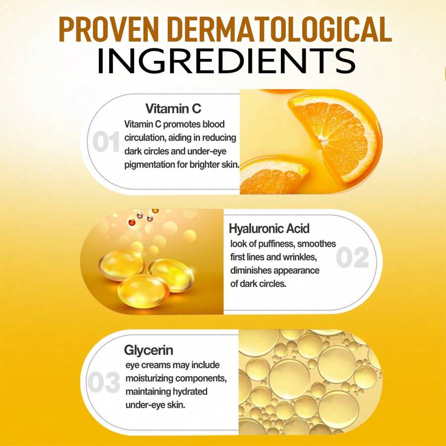 MESTIN Eye Cream Vitamin C HYALURONIC ACID Whitening Anti-Wrinkle ...