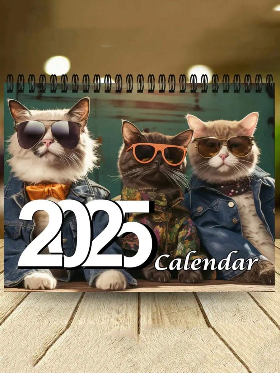 Calendário Estiloso de Gatos 2025: Moda Felina para o Ano Adiante - Planejador Mensal com Gatos ...