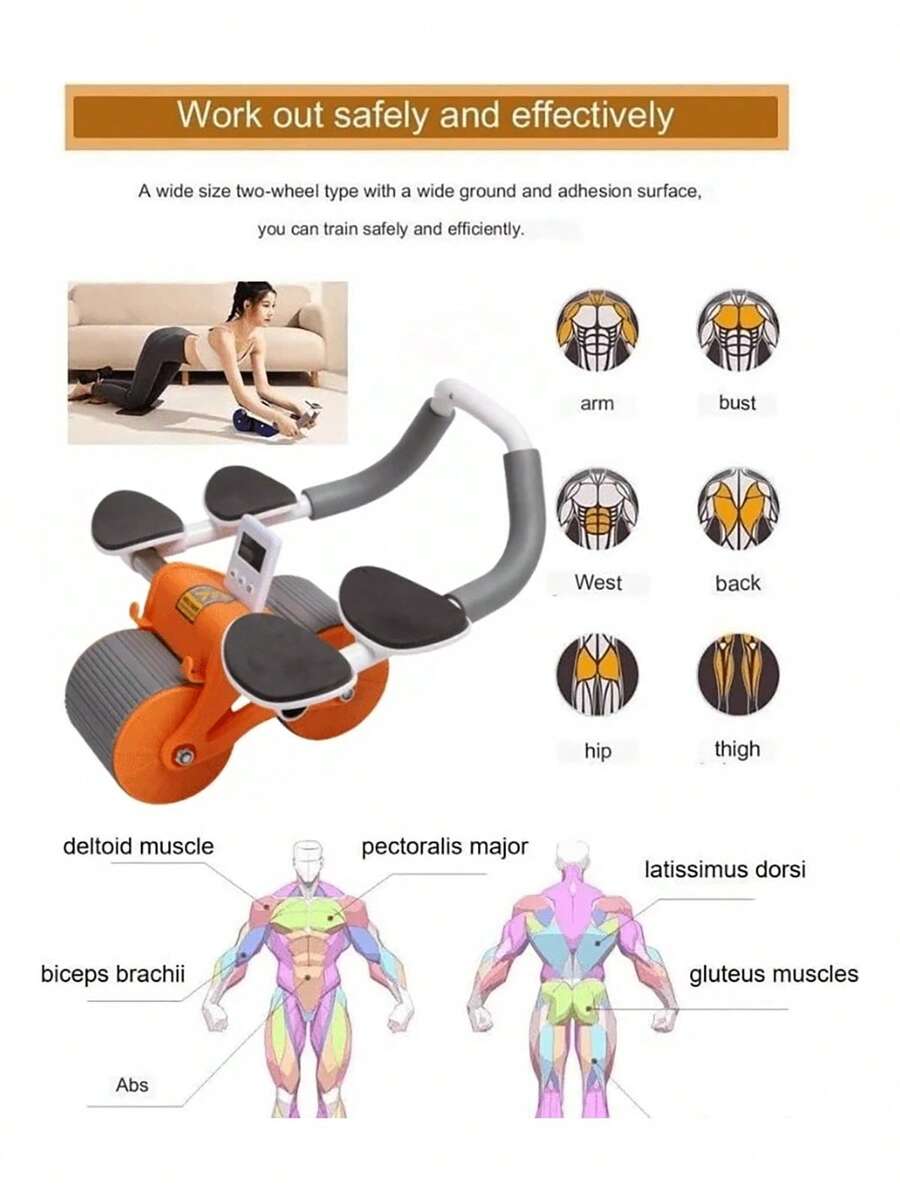 Abdominal Roller Wheel Exercise Plank Bodybuilding Shoulder Arms ...