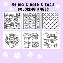 Comfy Patterns: Coloring Book For Adults And Kids, Bold And Easy ...