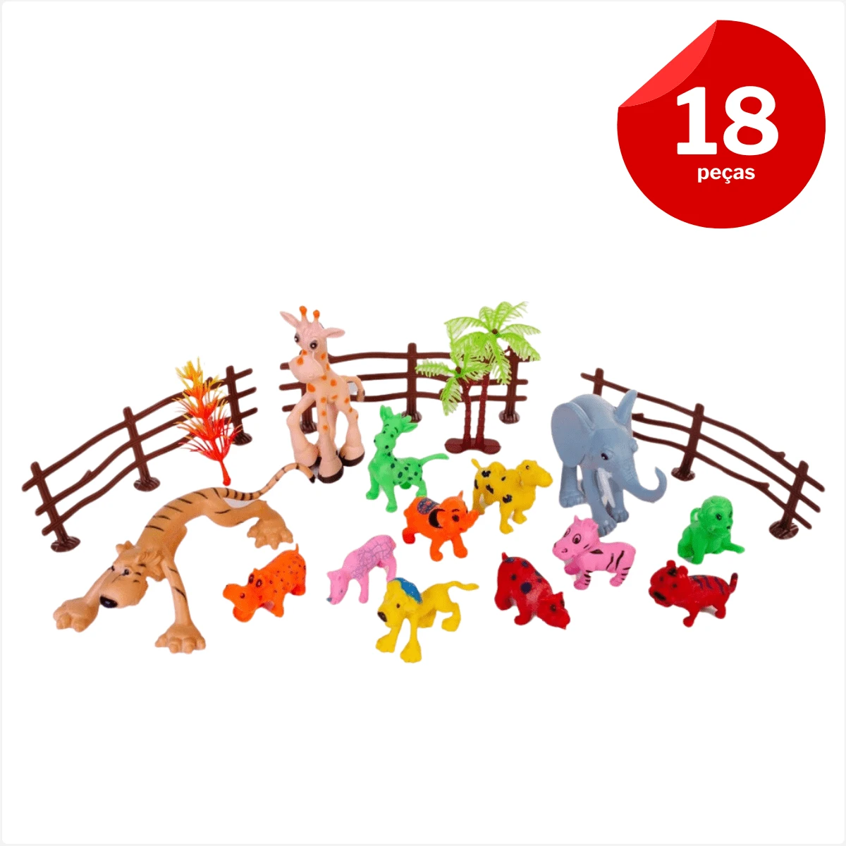 Animal Kingdom Kit Miniature Wild Animals 18 Pieces | SHEIN USA